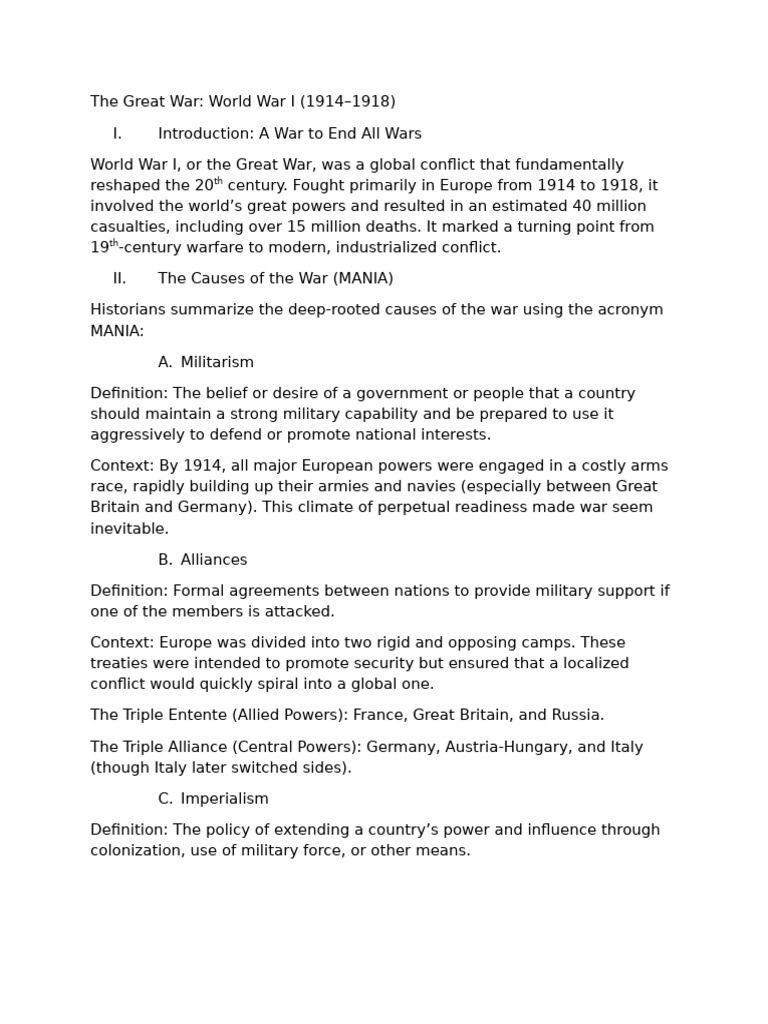 World War 1 | PDF | German Empire | World War I