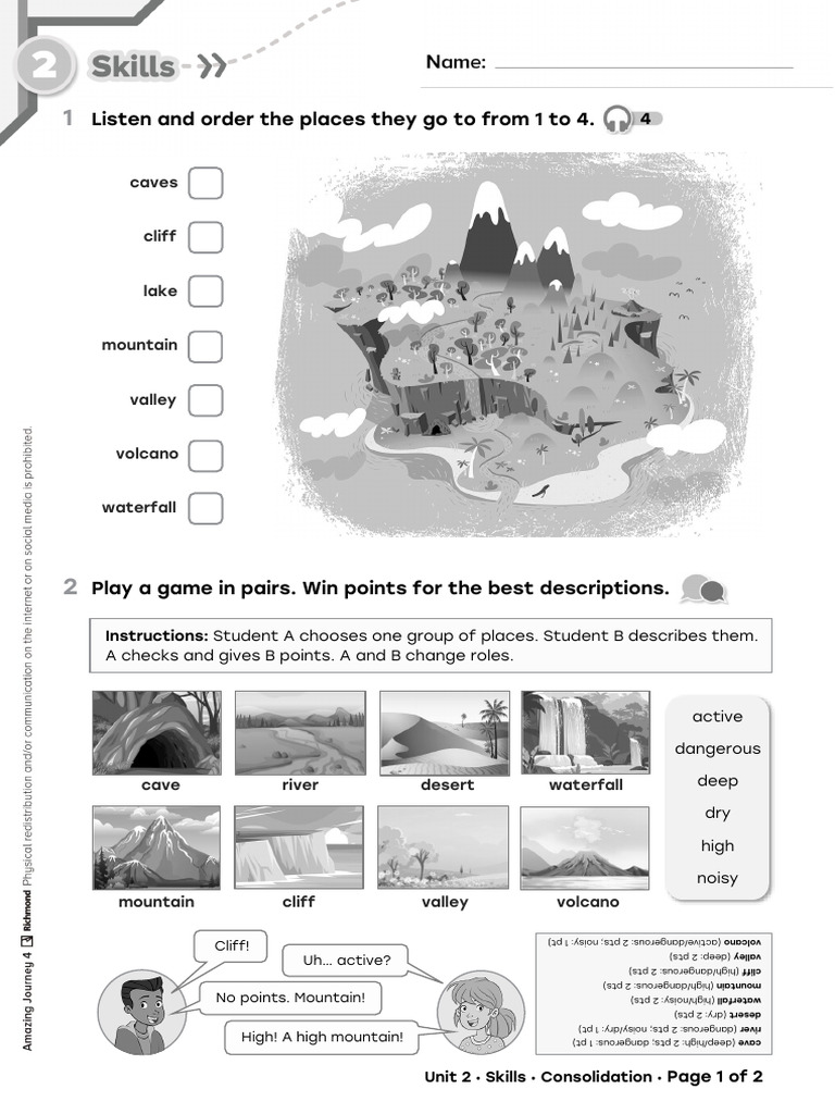 Amazing Journey 4 Unit 2 Skills Consolidation | PDF | Topography ...