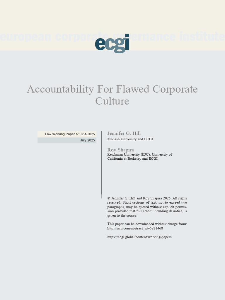 Corporate Culture Accountability Insights | PDF | Organizational ...