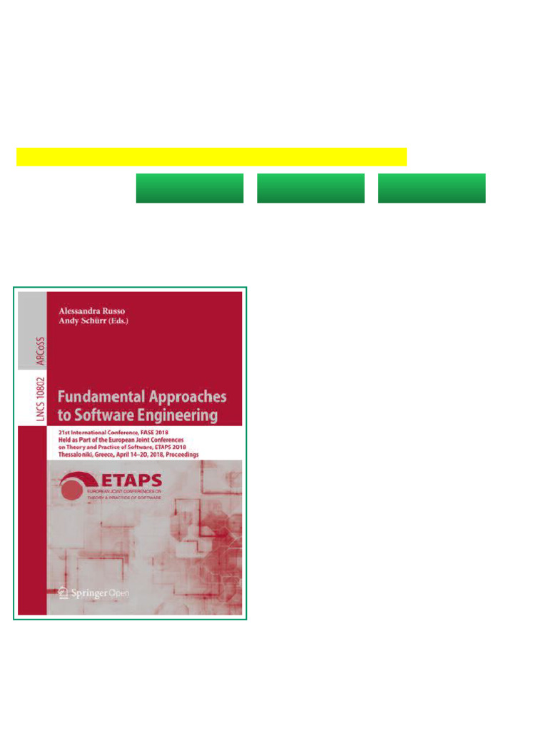 Fundamental Approaches To Software Engineering Alessandra Russo Ebook ...