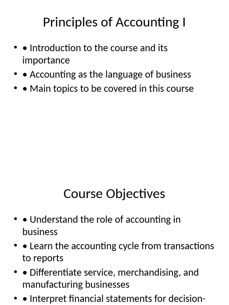 Principles of Accounting Overview | PDF | Equity (Finance) | Business