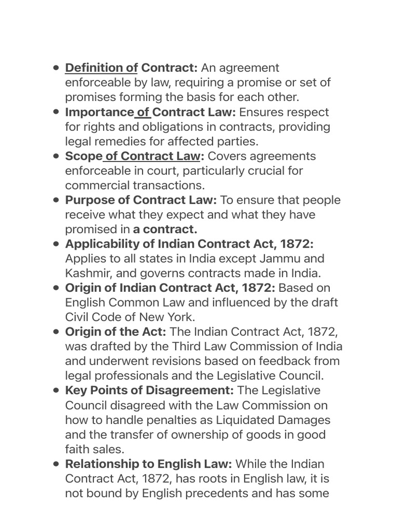 Indian Contract Act Overview 1872 | PDF | Justice | Crime & Violence