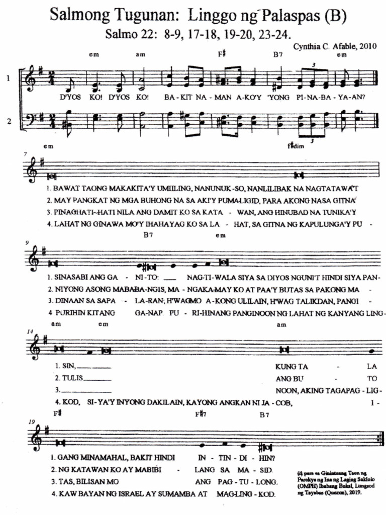 Salmo Linggo NG Palaspas ABC - Afable | PDF
