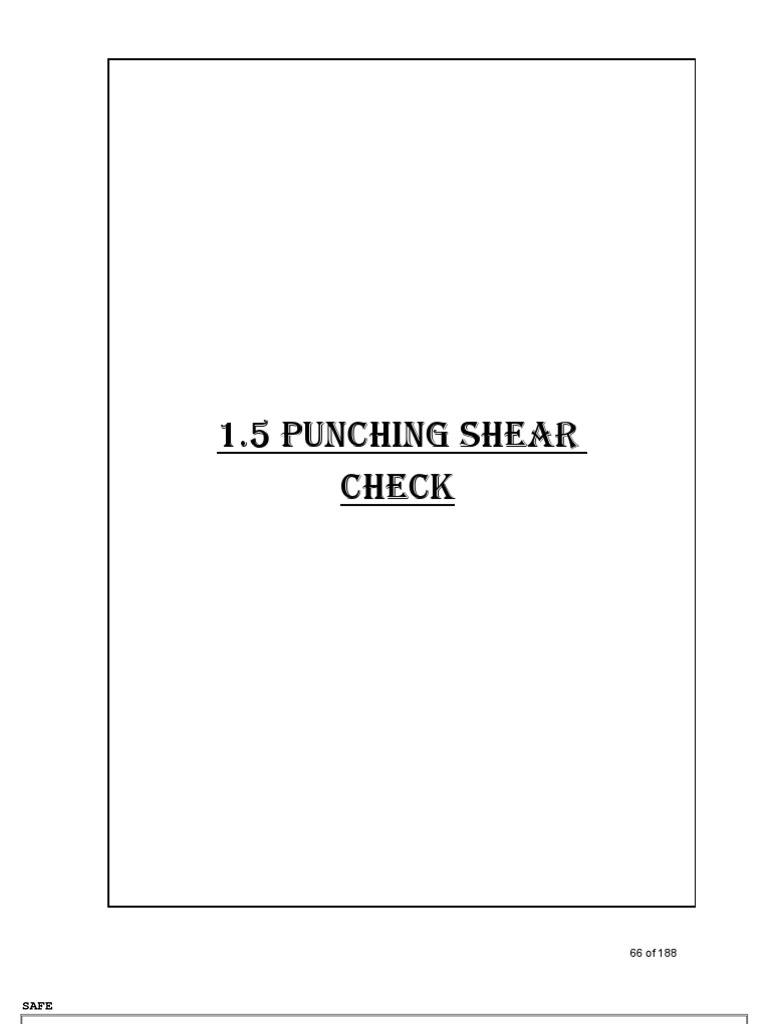 6. Punching Shear Calculation | Column | Bending