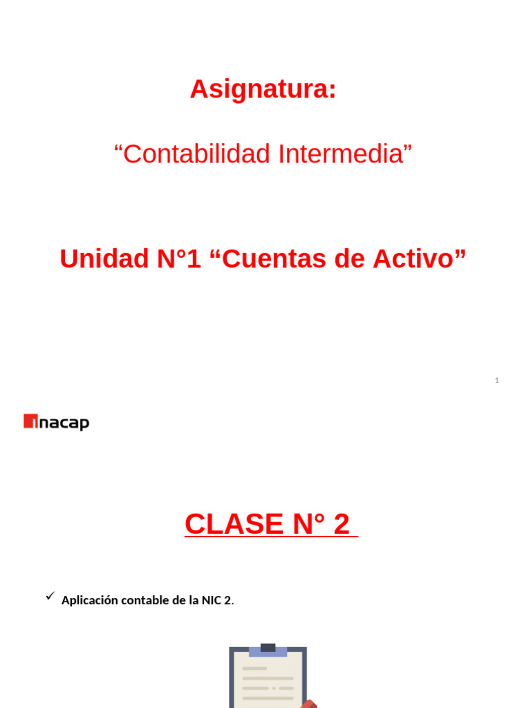 Contabilidad de Activos y NIC 2 | PDF | Contabilidad | Economía Financiera
