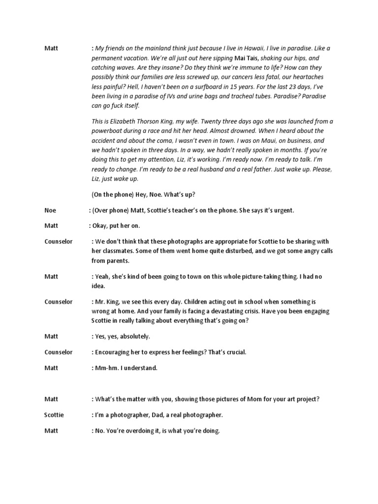 The Descendants | PDF