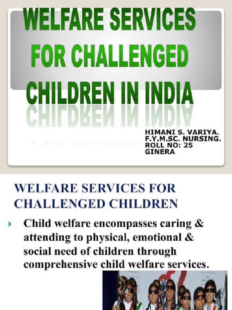 Welfare Services For Challenged Children in India | PDF