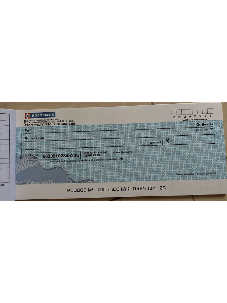 Cheque Leaf | PDF