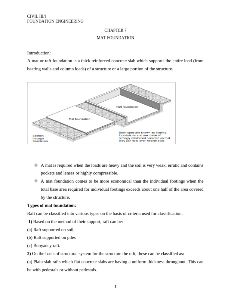 Chapter 7 Mat Foundation | PDF | Bending | Foundation (Engineering)