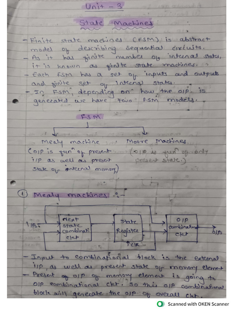 Unit 3 State Machines | PDF