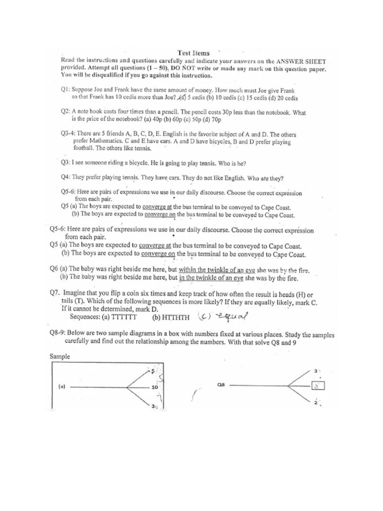 Appitude Test Army Ghana 2020 | PDF