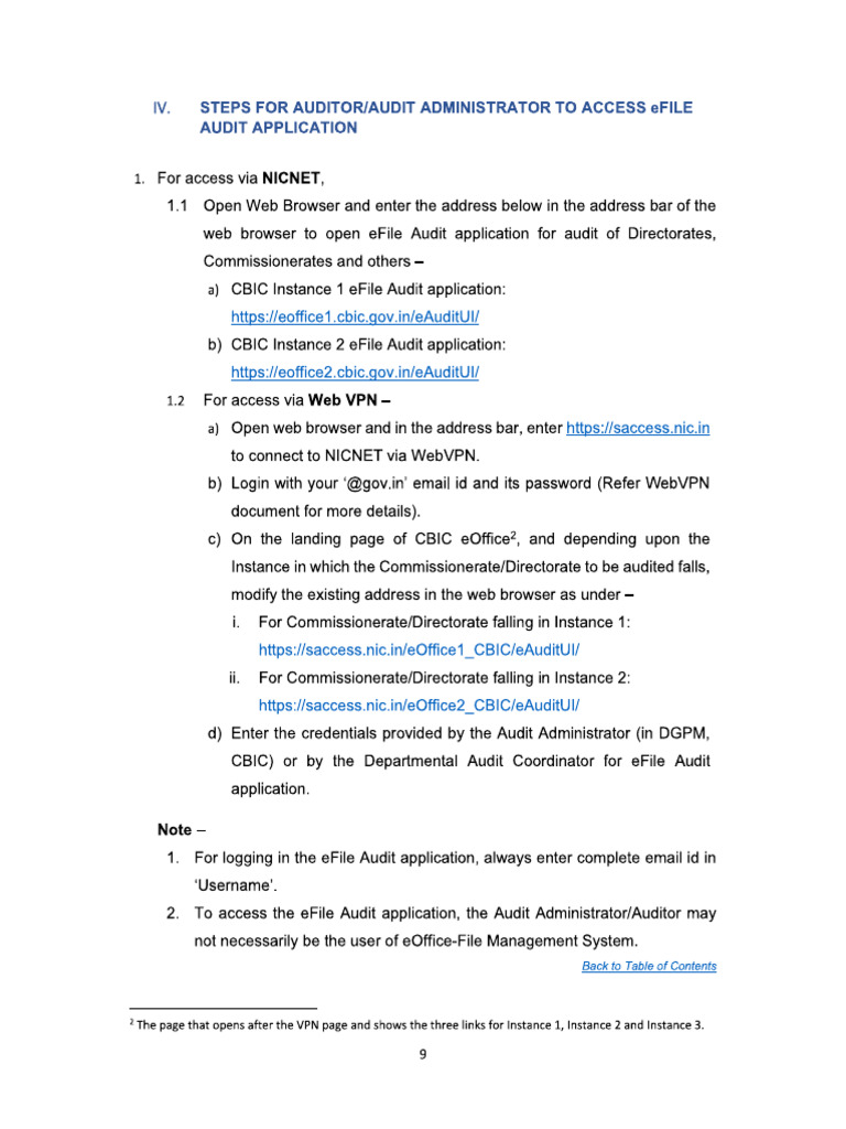 Efile Access Steps | PDF
