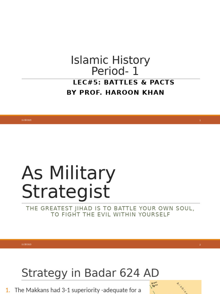 Prophet Muhammad As Military Strategist | PDF | Muhammad | Ummah