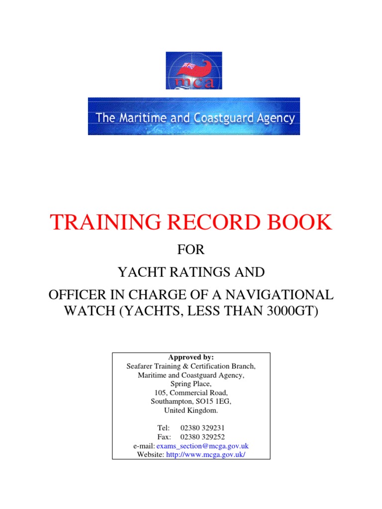 MCA Training Record Book Revision 22-04-2 | PDF | Water Transport ...