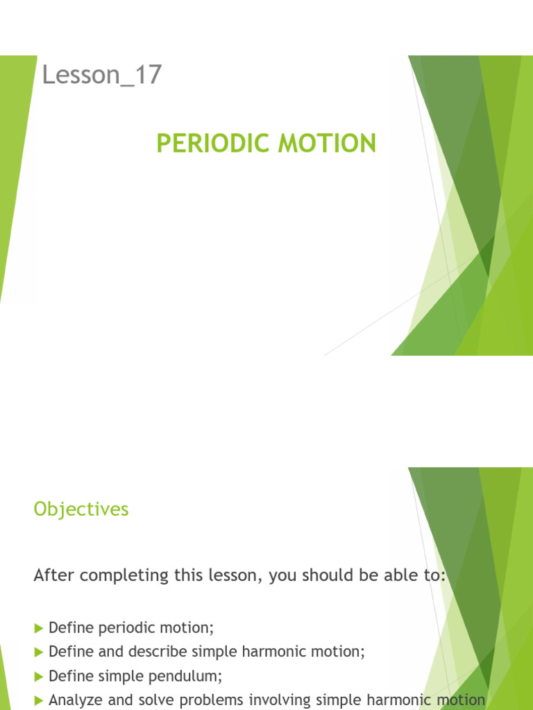 Understanding Periodic Motion Concepts | PDF | Oscillation | Frequency