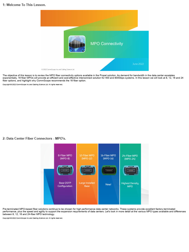 MPO Connectivity | PDF | Optical Fiber | Network Switch