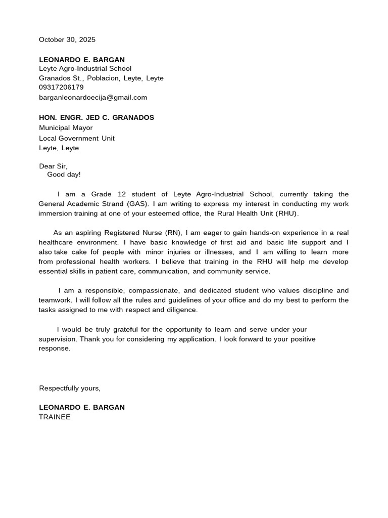Application Letter PDF | PDF