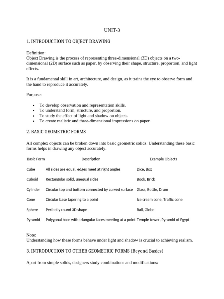 DDV Unit-3 | PDF | Drawing | Shape