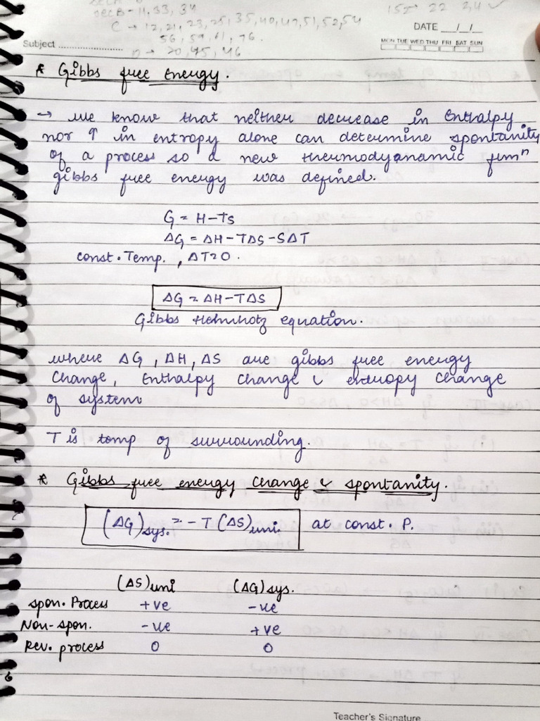 Gibbs Free Energy | PDF