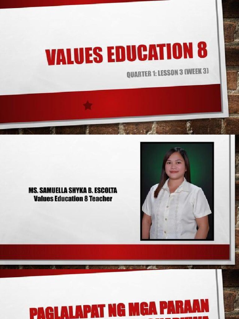Week 3 Values Education | PDF