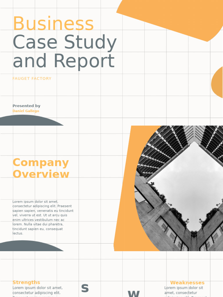 Grey Orange Simple Modern Business Case Study and Report Presentation | PDF