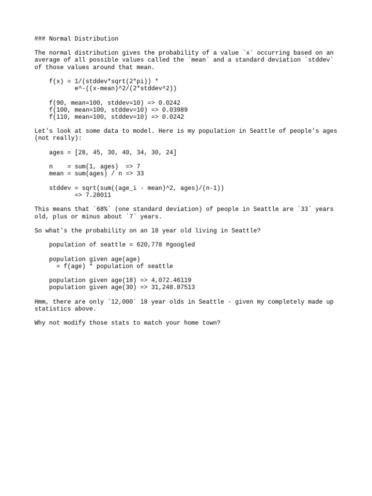 Information Theory - Normal Distribution | PDF