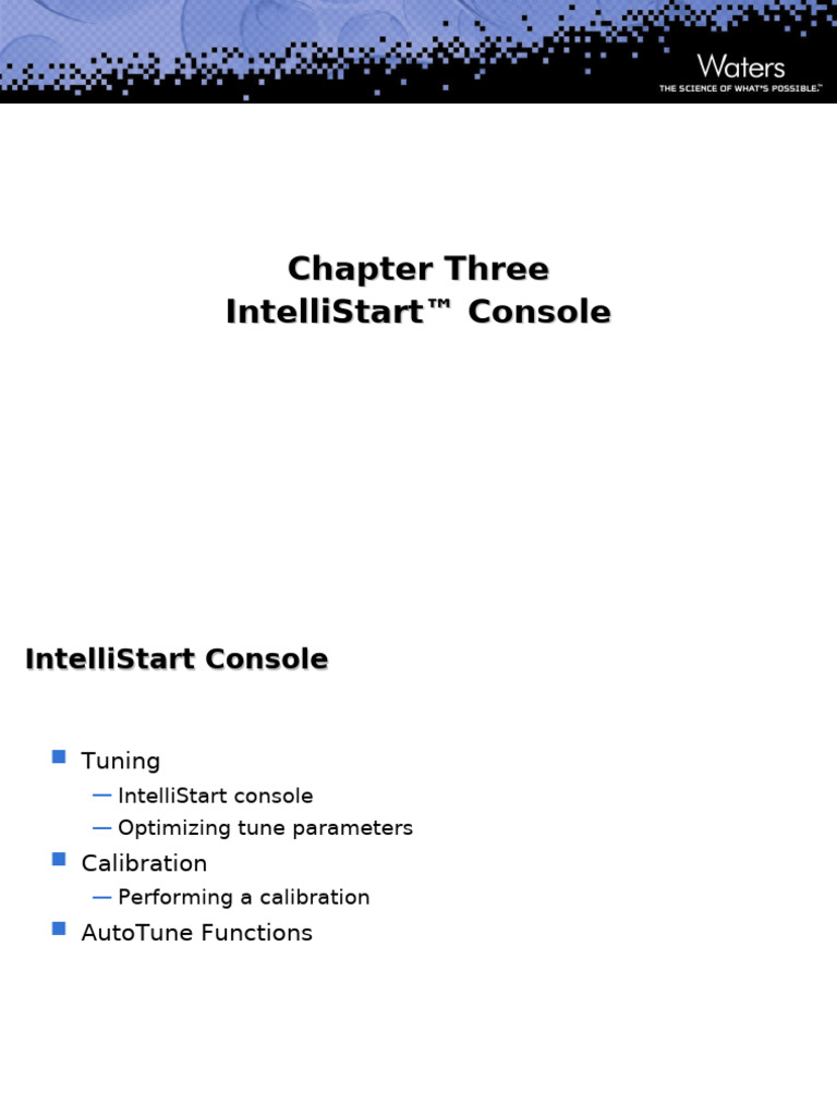 Chapter 3 Intellistart | PDF | Chromatography | Scientific Techniques