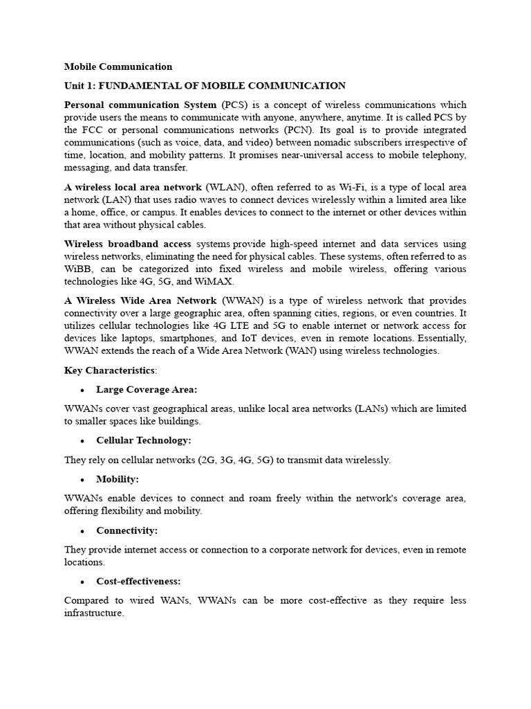 Fundamentals of Mobile Communication | PDF | Cellular Network ...