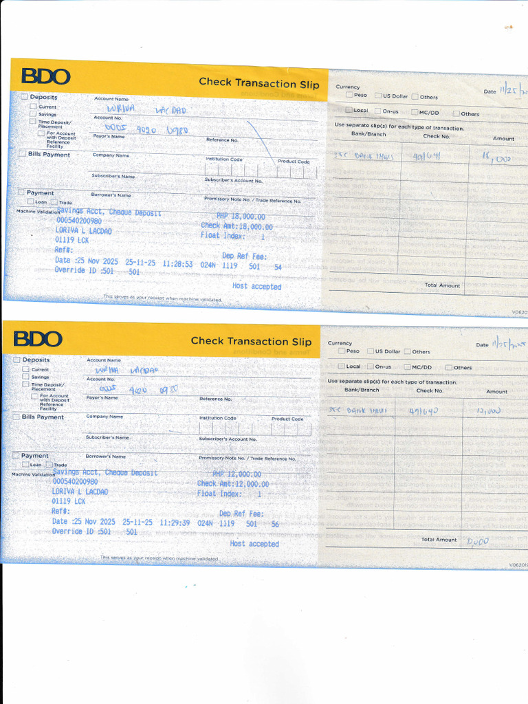 Check Transaction Slip Template | PDF | Currency | Foreign Exchange Market
