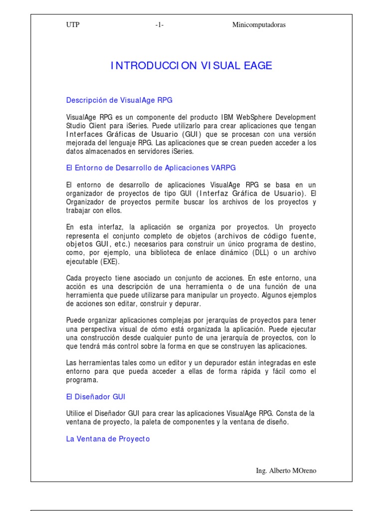 Desarrollo con VisualAge RPG en iSeries | PDF | Ventana (informática ...