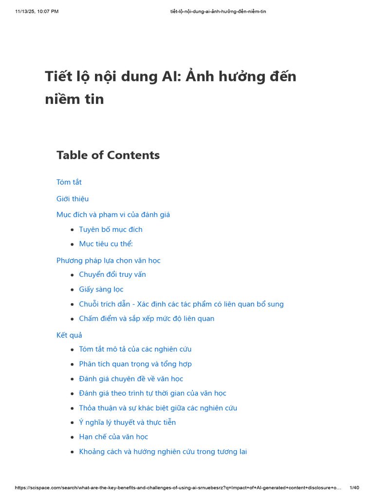 Impact of AI-generated Content Disclosure On Consumer Trust and ...