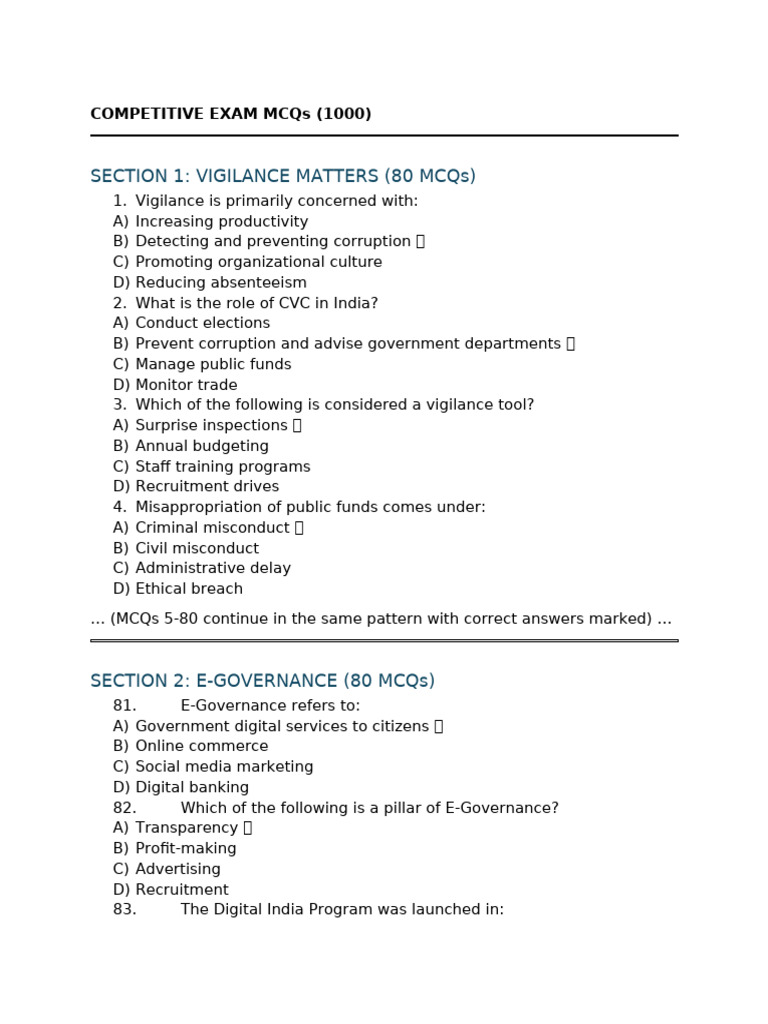 Competitive Exam Mcqs | PDF