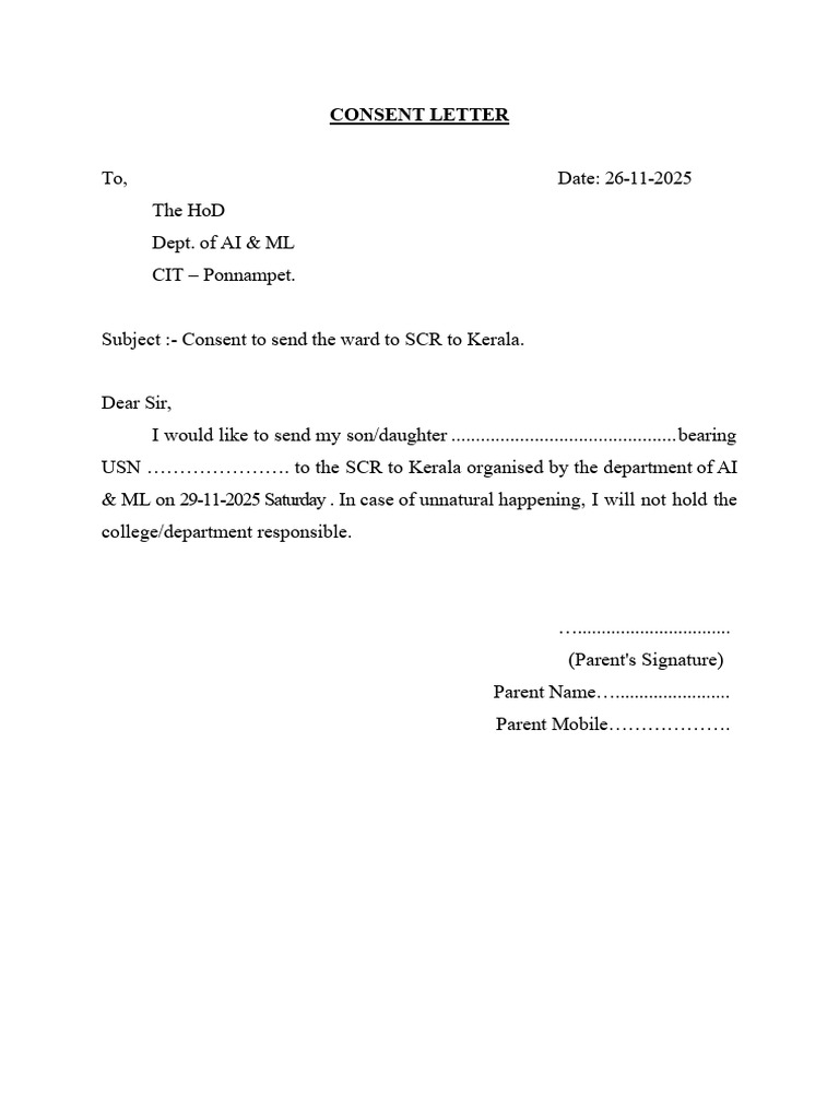 Consent Letter | PDF