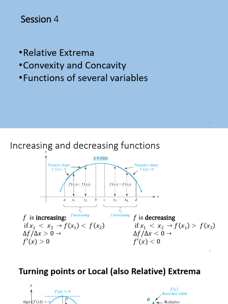 Relative Extrema and Concavity Analysis | PDF | Mathematical Analysis ...