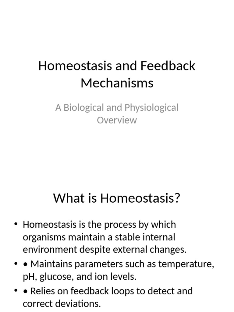 Homeostasis Feedback Mechanisms | PDF