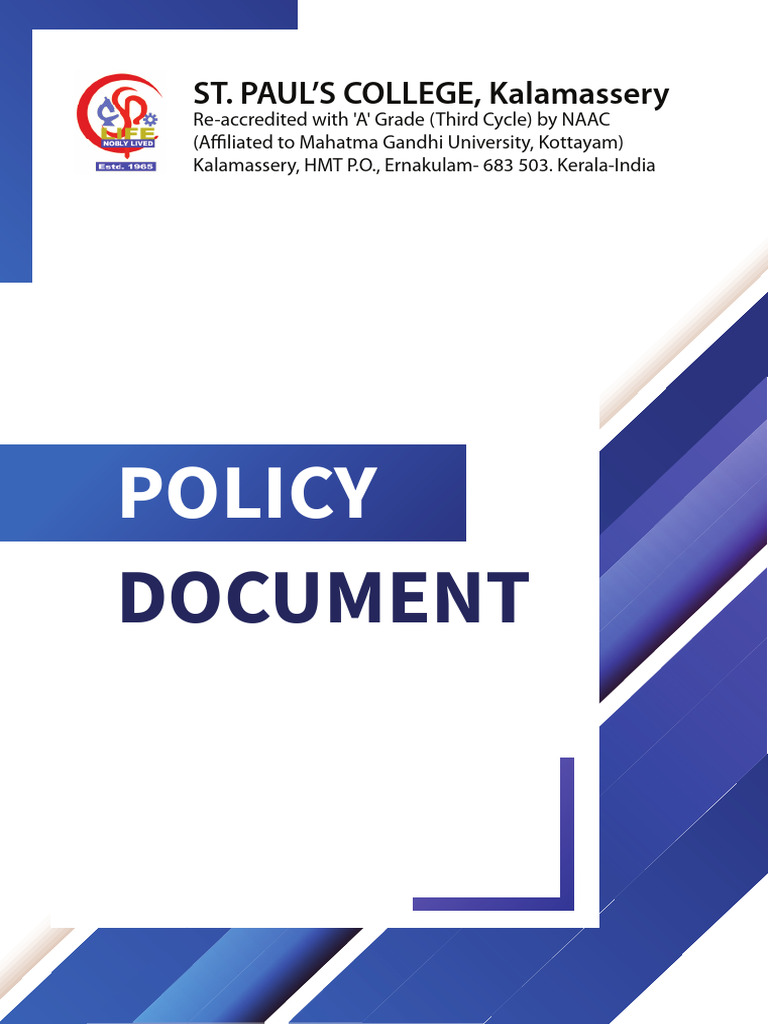 Policy Document | PDF | Mentorship | Disability