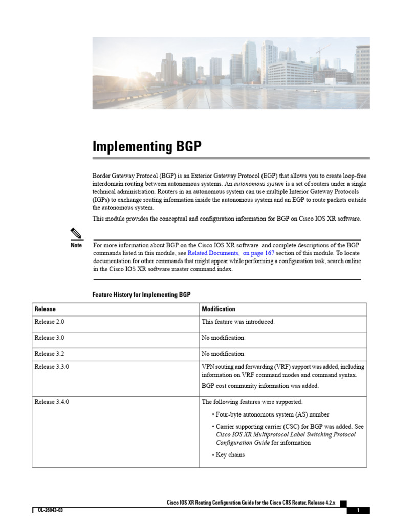 Implementing BGP | PDF | I Pv6 | Networking