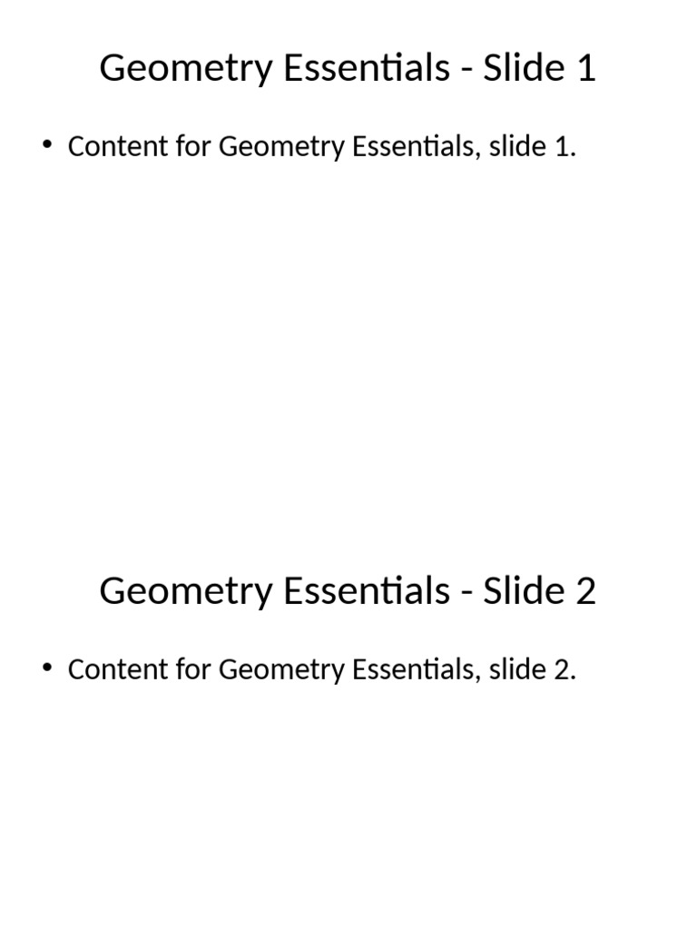 Geometry Essentials | PDF