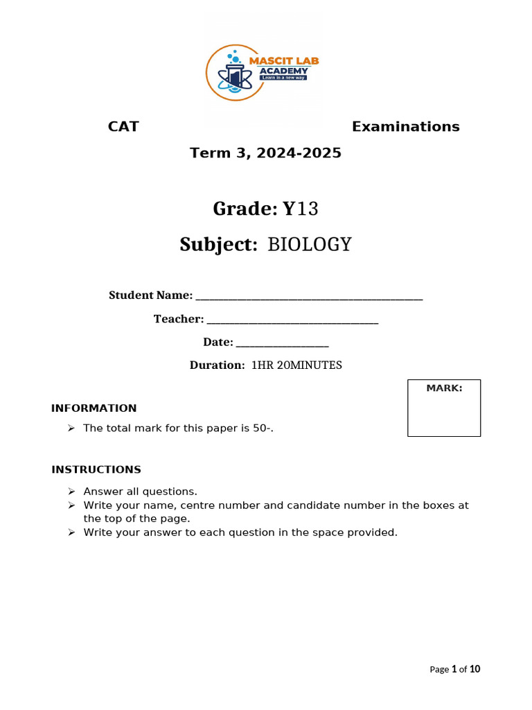 Respiration Photosythis QP | PDF