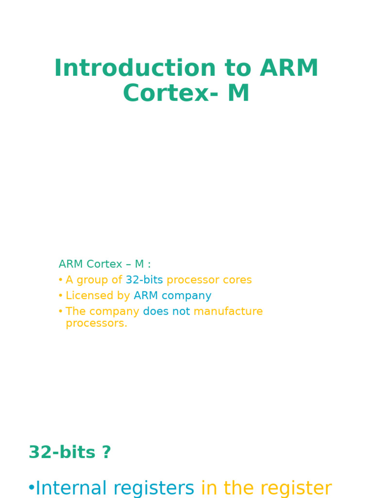 Overview of ARM Cortex-M Processors | PDF