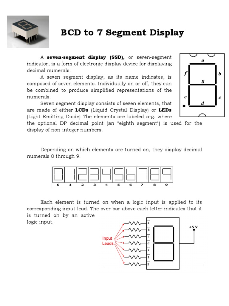Project Report of 7 Segment | PDF | Logic Gate | Binary Coded Decimal
