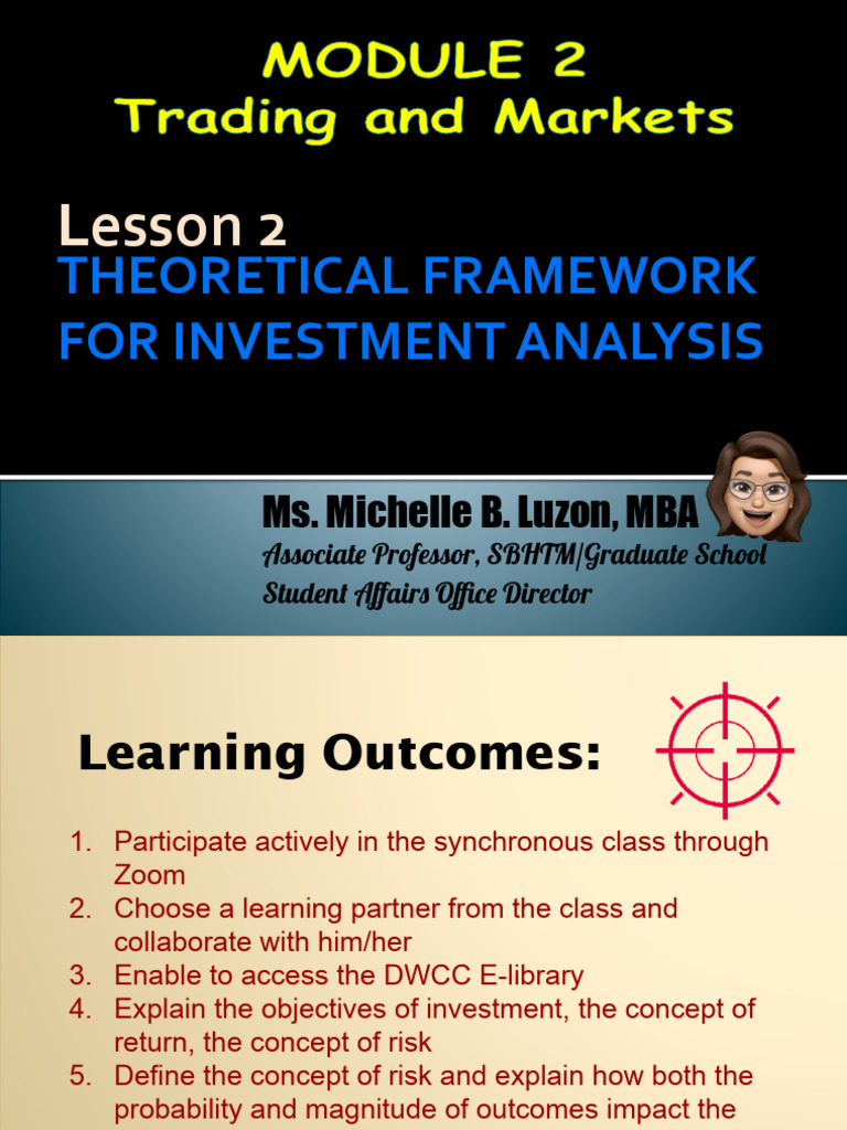 Theoretical Framework For Investment Analysis | PDF | Standard ...