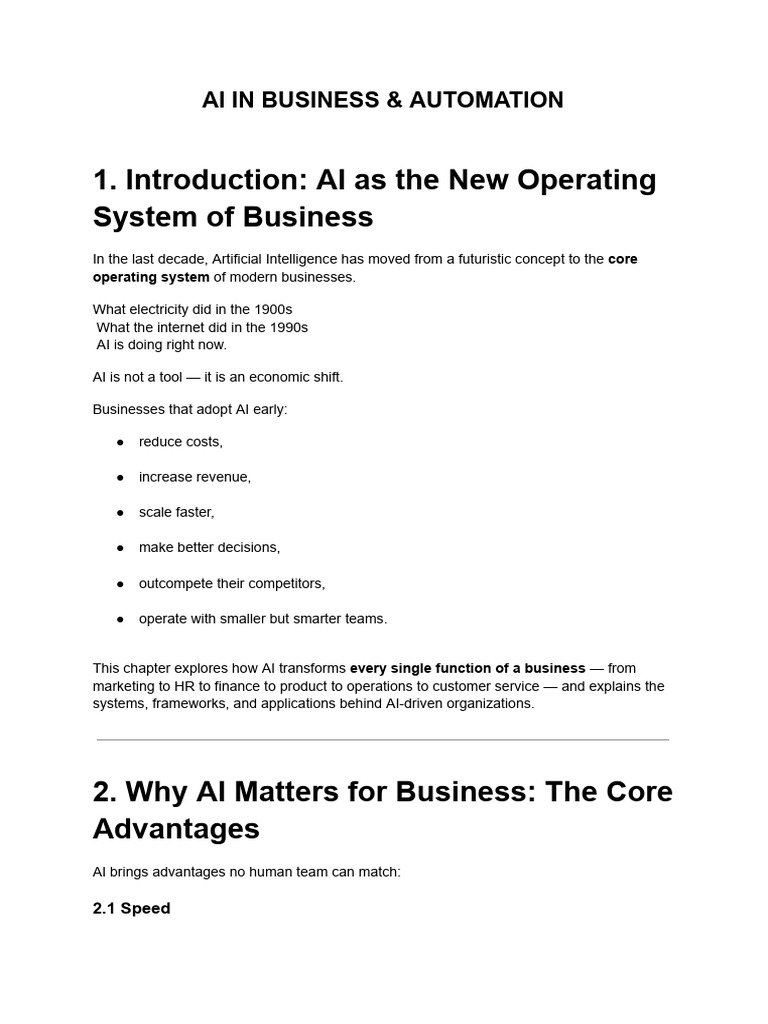 Ai in Business & Automation | PDF | Artificial Intelligence ...
