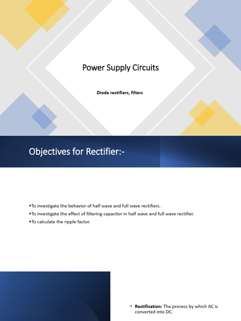 2021 Study of Half Wave and Full Wave Rectifier Extented | PDF | Rectifier | Diode