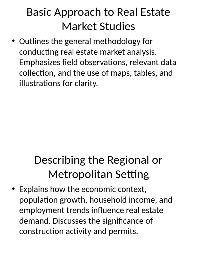Real Estate Market Study Detailed | PDF | Retail | Demand
