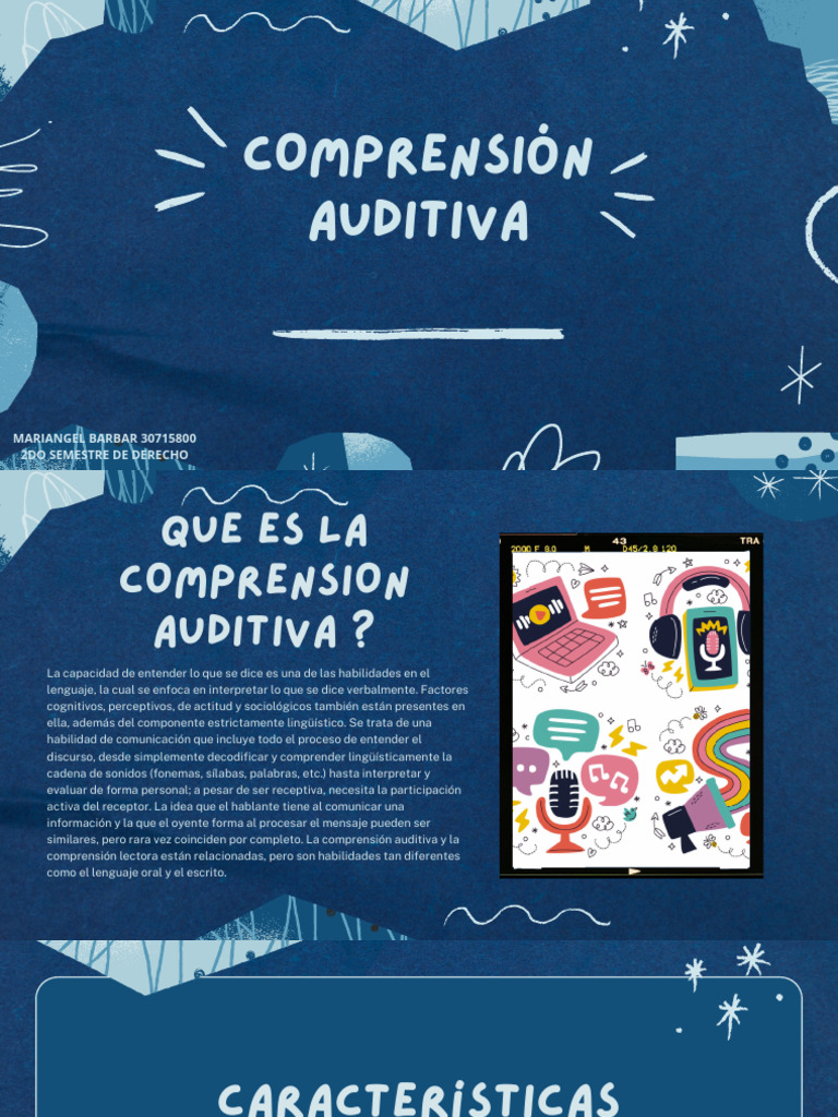 Comprension Auditiva | PDF | Comunicación | Cognición