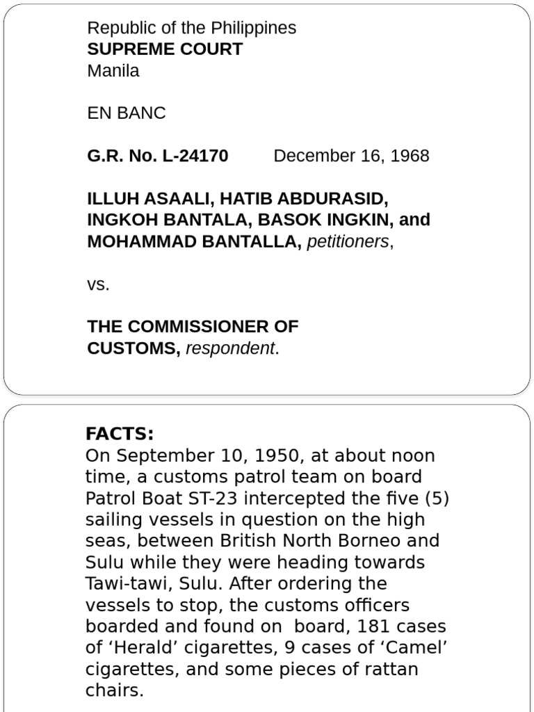 Supreme Court Ruling on Customs Seizure | PDF | Jurisdiction ...