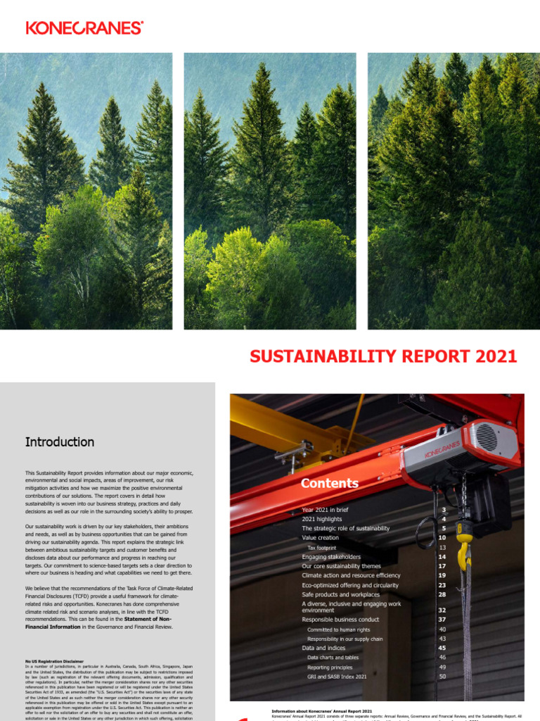 Konecranes 2021 | PDF | Sustainability | Climate Change Mitigation