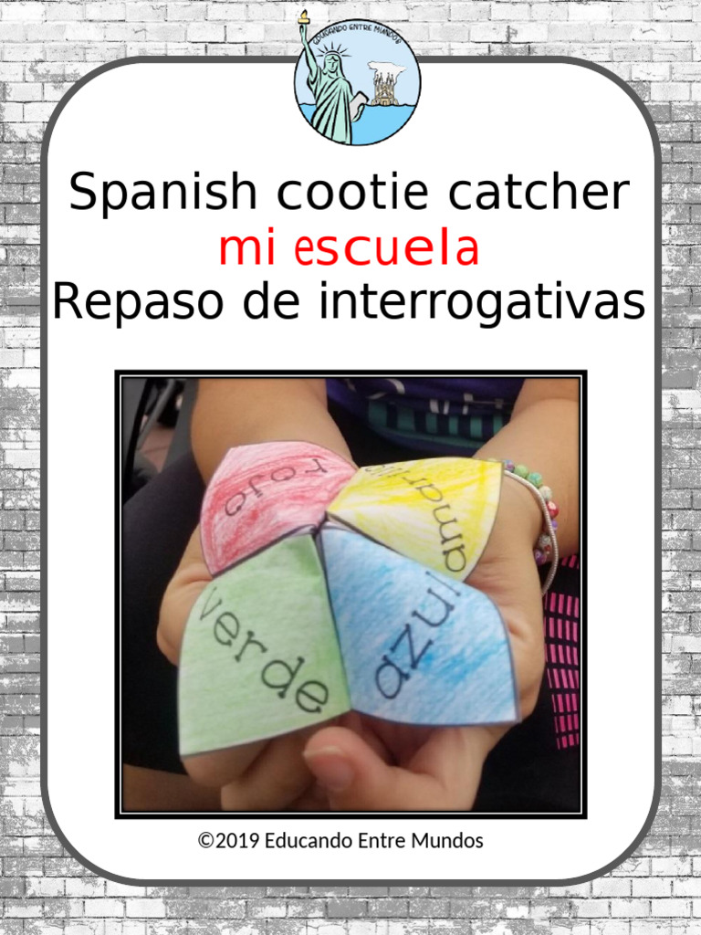 Spanish Cootie Catcher for School Questions | PDF | Monopoly (Economics ...