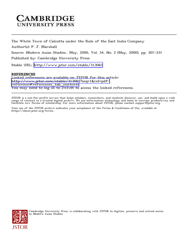 Calcutta's White Town under Company Rule | PDF | Kolkata